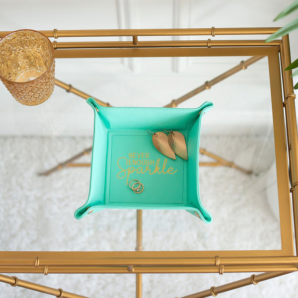 Mint Never Enough Sparkle Trinket Tray – Everly Enchanted Designs